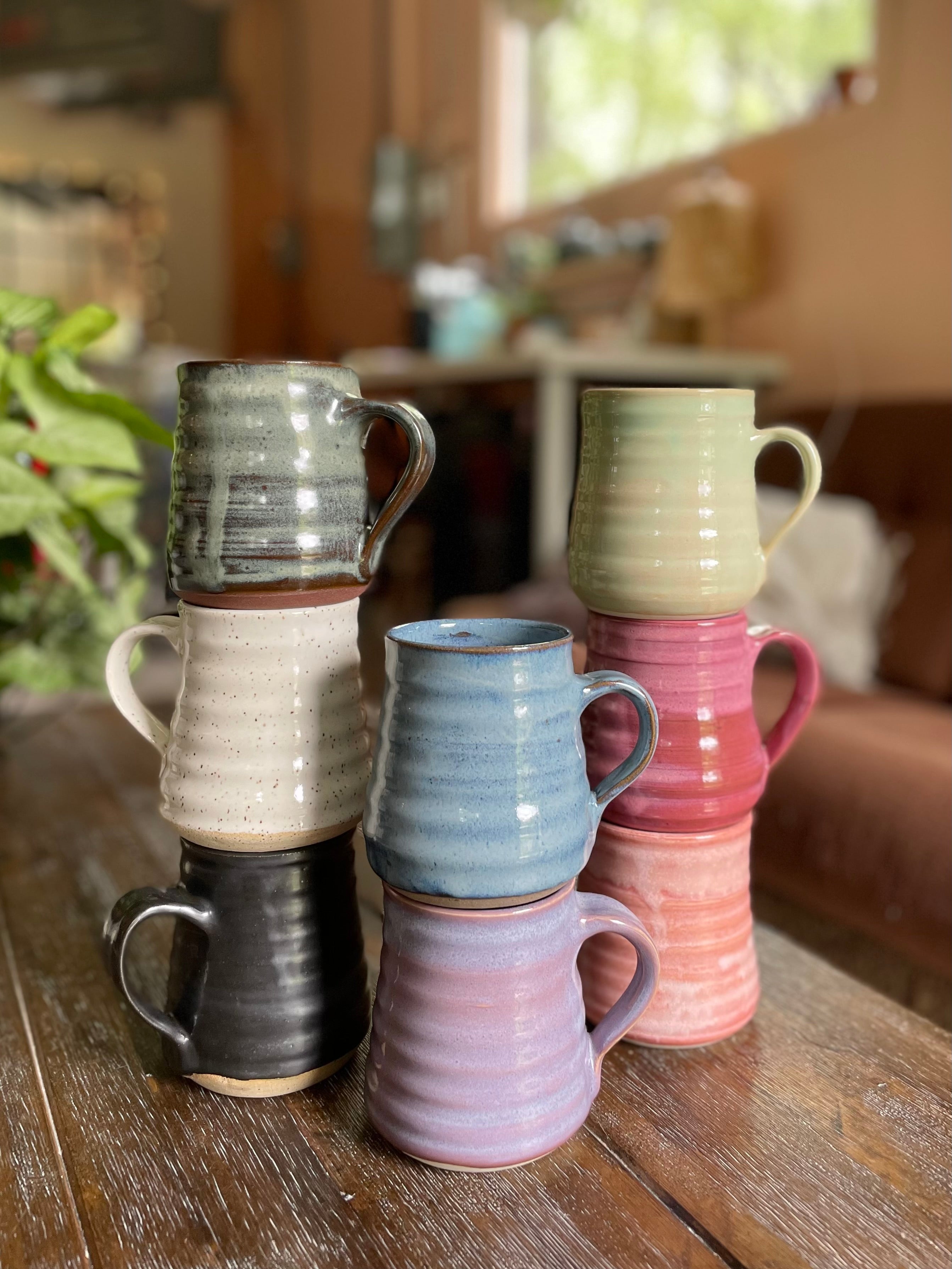Wavy Mugs – Emma Cranston Pottery